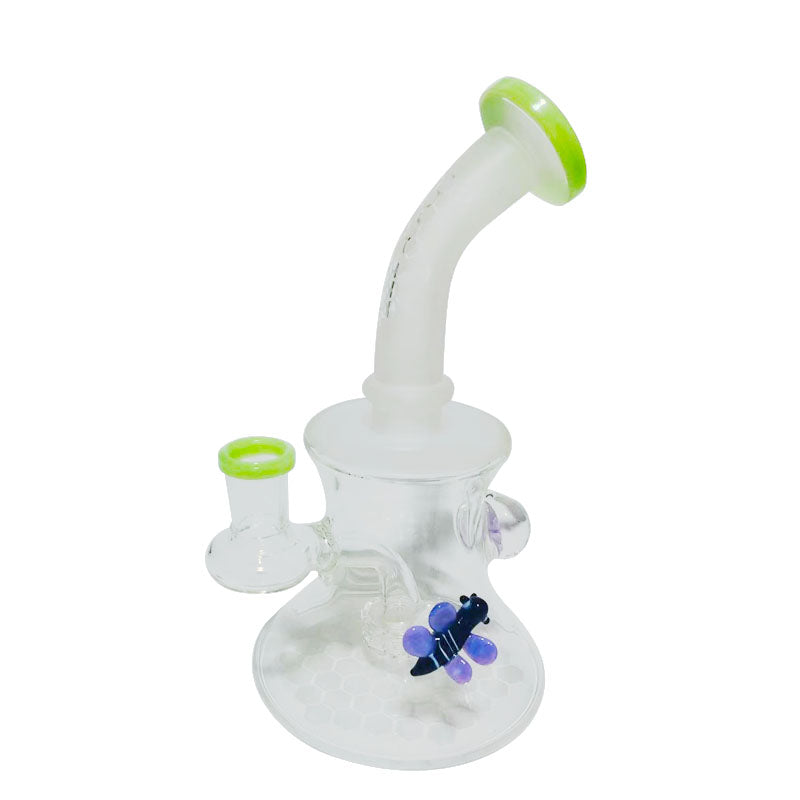 7" Showerhead Perc Glass Wax Rig - Puffing Bird CA