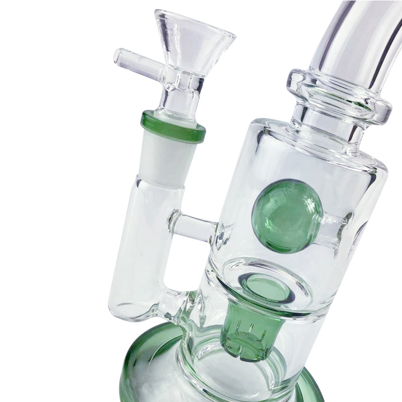 8" Clear Thick Glass Dab Rig - Puffing Bird CA