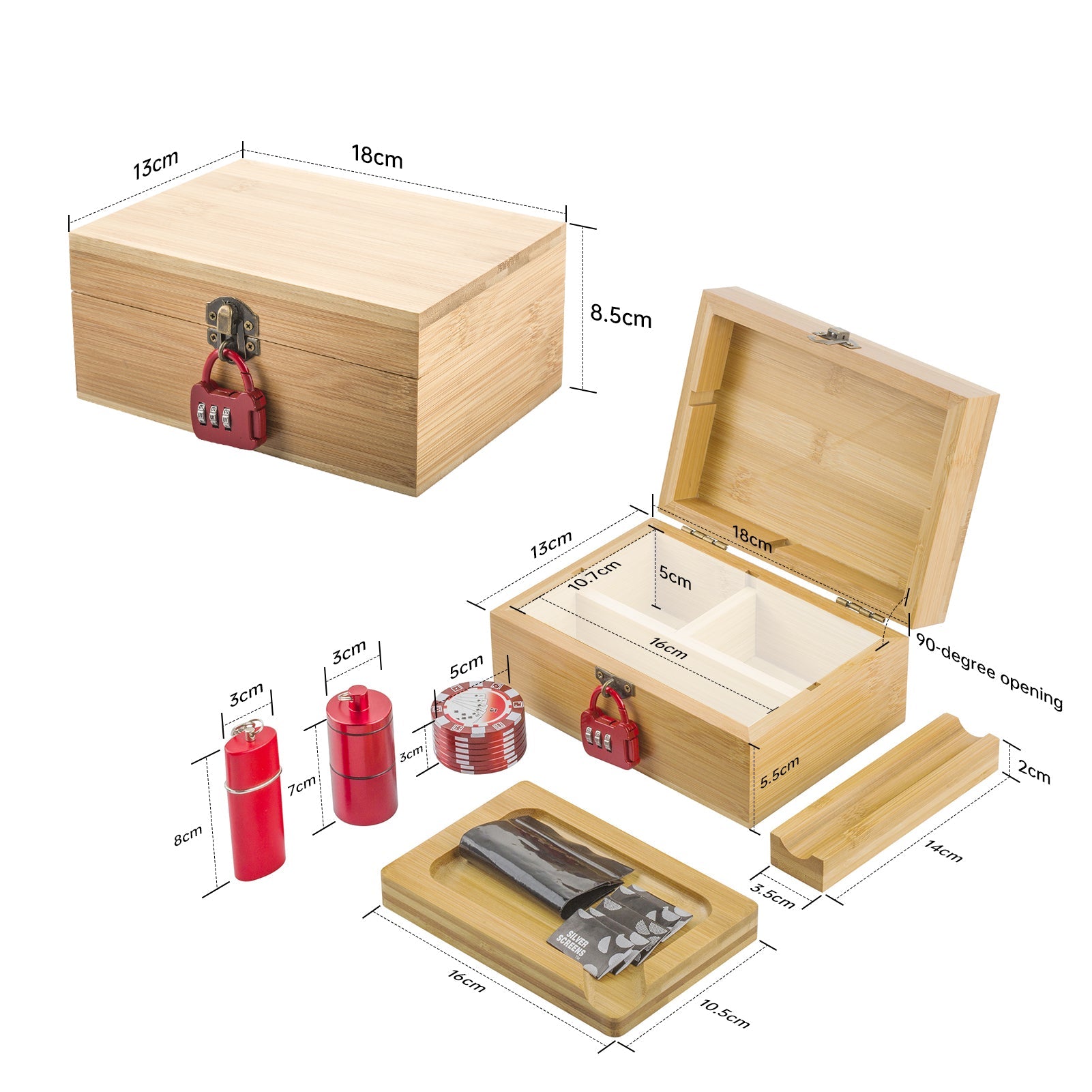 Wooden Stash Box w/ Recycler Dab Rig SOC Tokes Vaporizer Set - Puffing ...