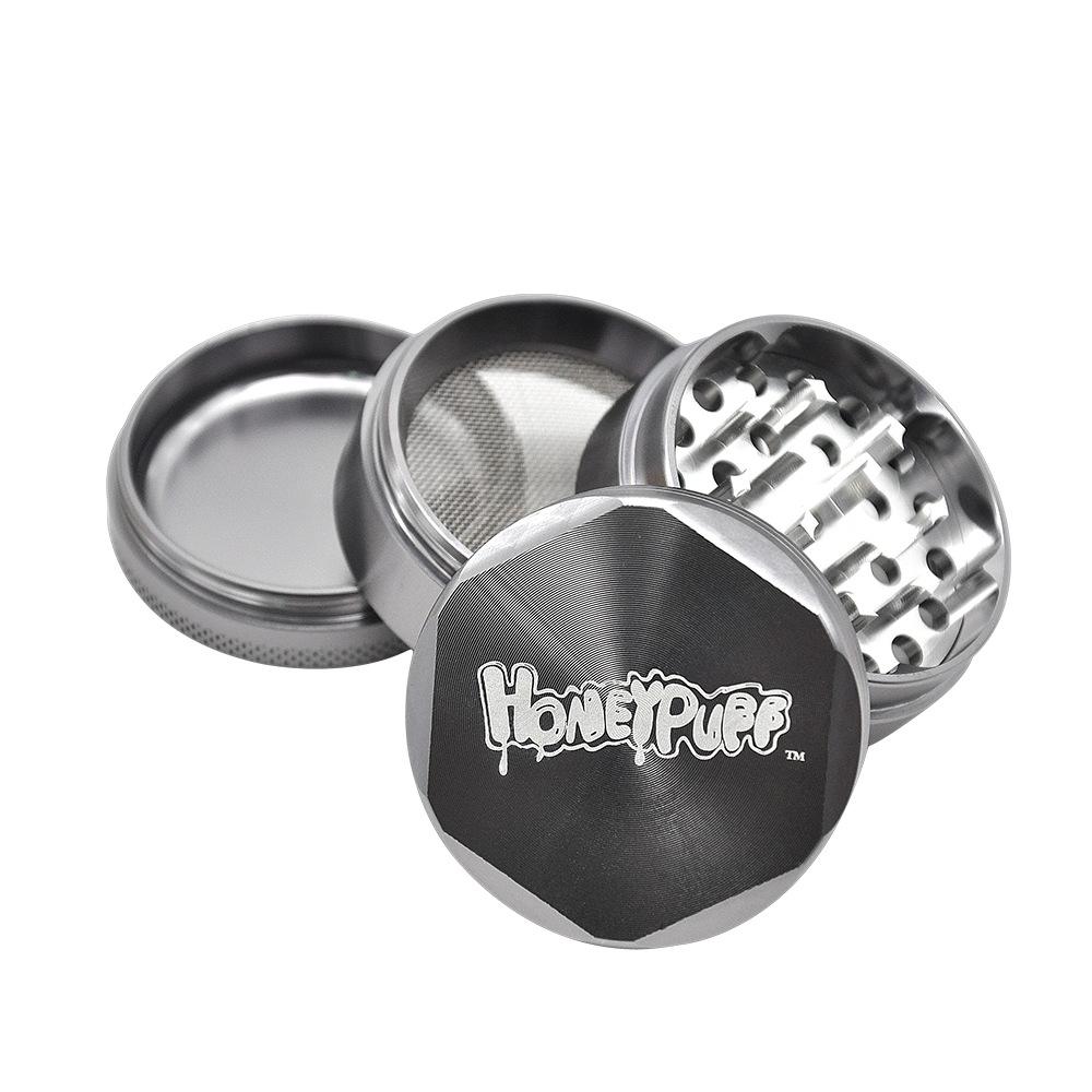 Honeypuff Easy-Grind Herb Grinder 4 Layer 50MM (3 Color) - Puffing Bird CA