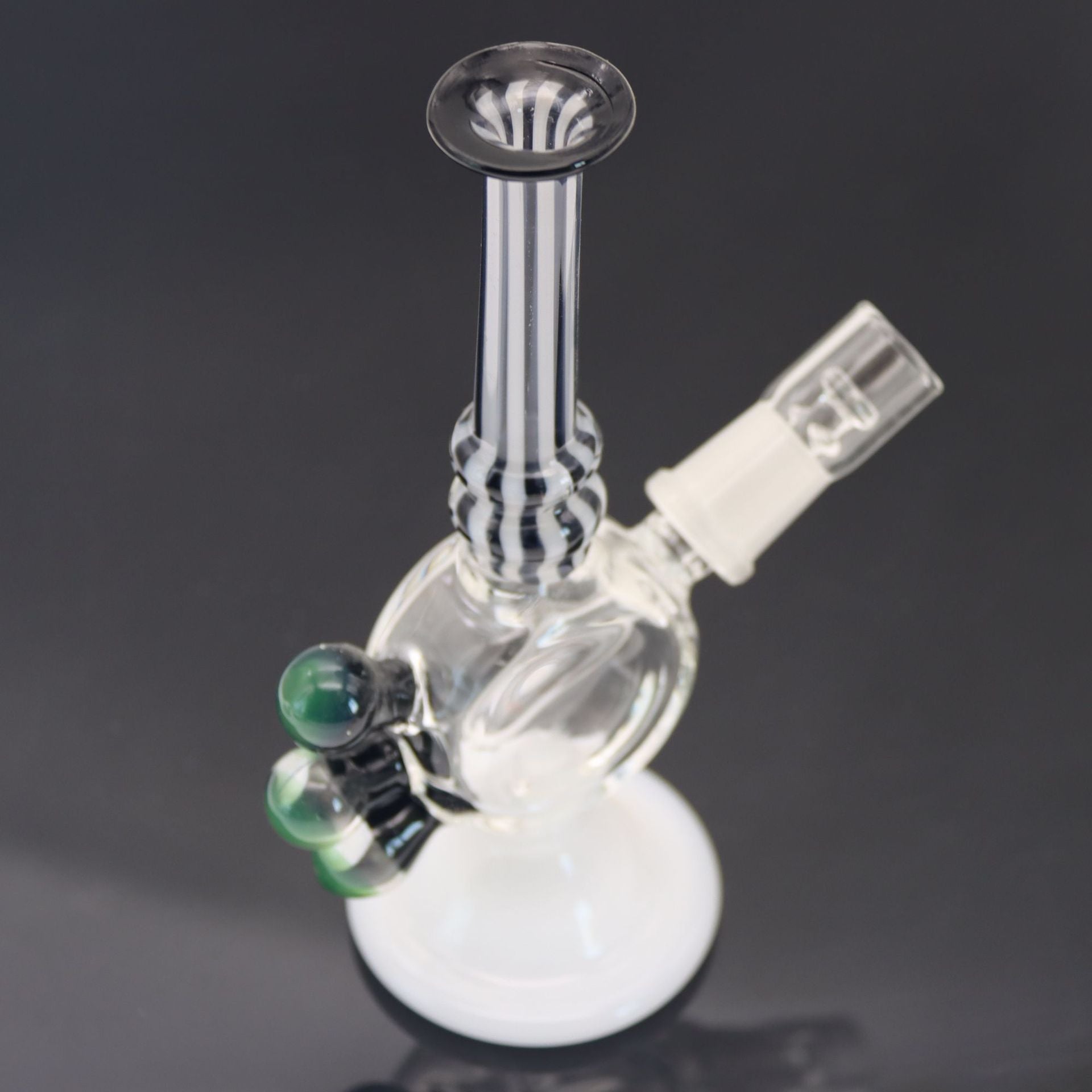 6" White Glass Dab Rig - Puffing Bird CA