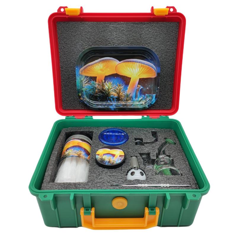 8-Piece Stash Box Kit - Portable Case with Dab Rig & Smoking ...